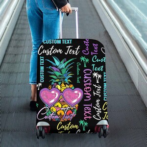 Custom Luggage Covers With Photo Personalized Name Suitcase Covers ...