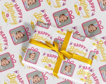 Birthday Celebration Personalized Photo Wrapping Paper, Photo Gifts ...