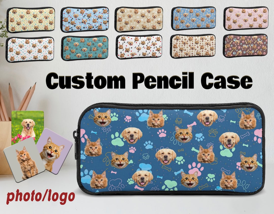 Custom Pencil Case,personalized Pencil Holder With Dog Photos,pencil ...