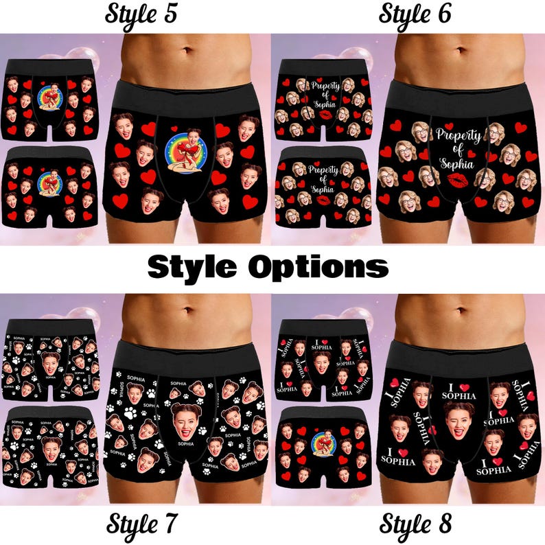 Personalized Face Boxer Briefs, Custom Photo Gift for Him - Etsy
