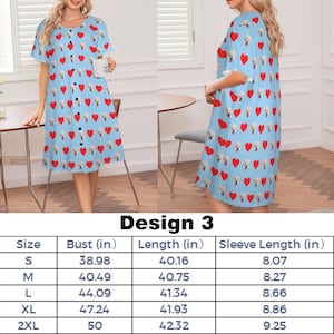Custom Face Nightgown,personalized Photo Pajamas Dress for Women,hearts ...