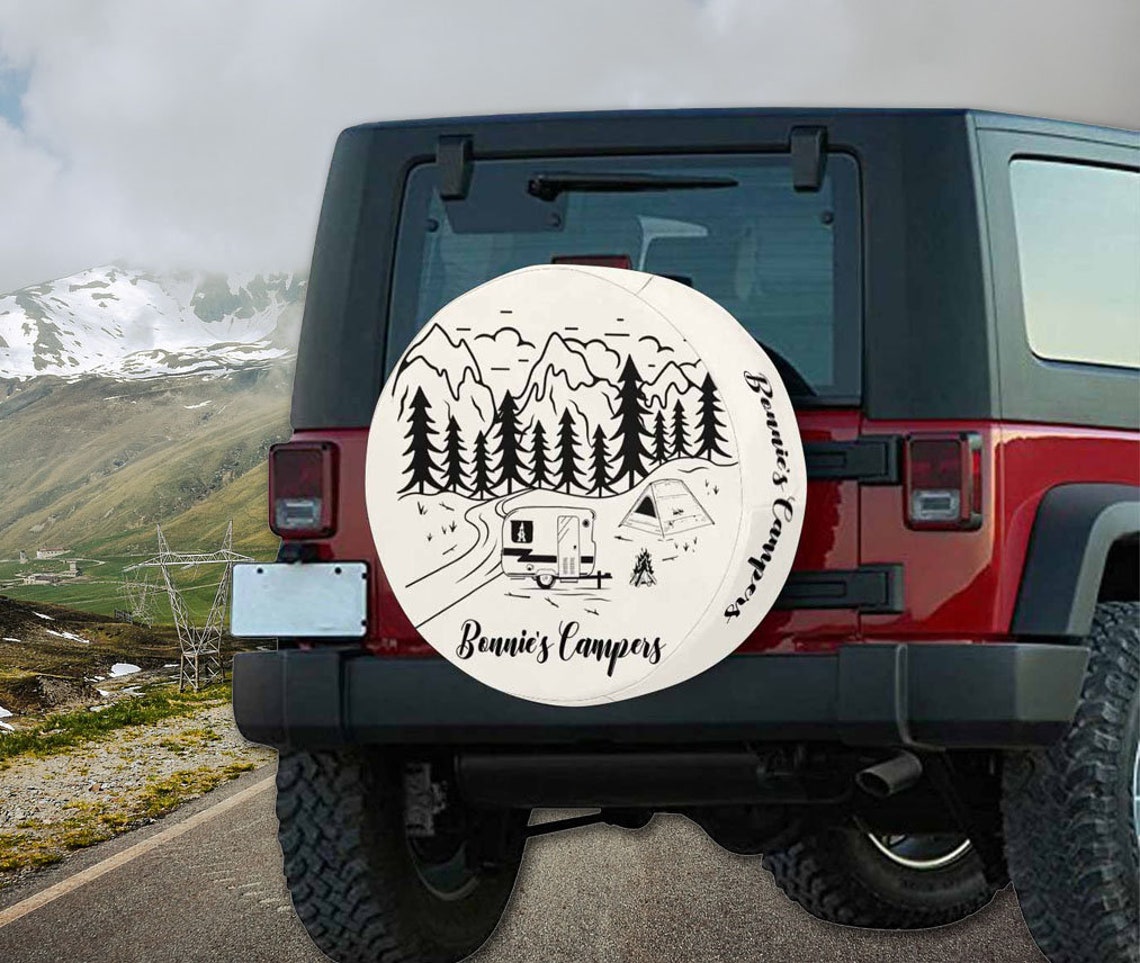 Custom Spare Tire Cover With Text Personalized Wheel Cover for - Etsy