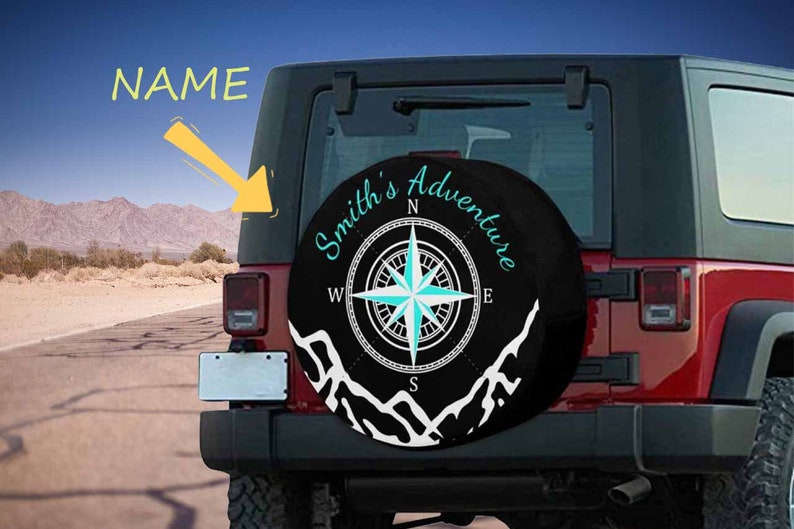 Custom Name Spare Tire Cover Personalized Wheel Cover With - Etsy