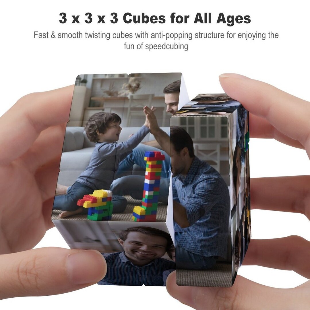 Custom Photo Cube Personalized Memory Picture Puzzle Cube Custom Puzzle ...