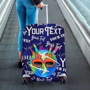 Custom Luggage Covers With Photo Personalized Name Suitcase Covers ...