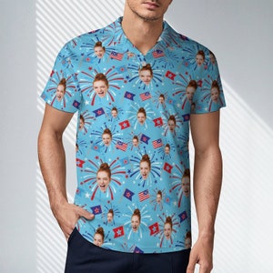 Custom Polo Shirt for Men Personalized Short Sleeve Golf Shirt With ...