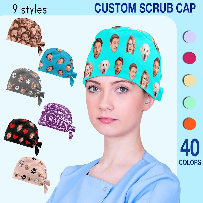 Custom Scrub Caps - Etsy