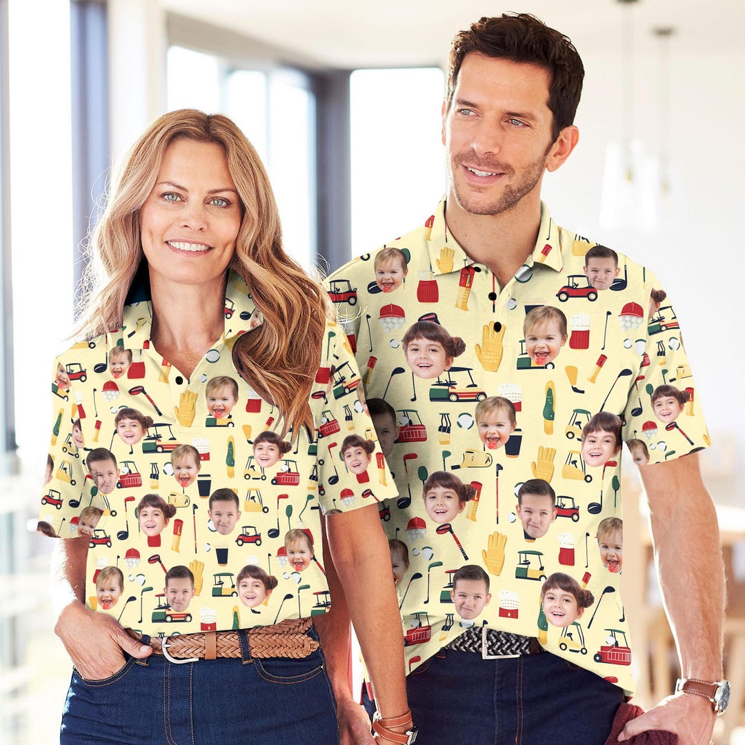 Custom Face Polo Shirt Personalized Golf Shirt With Picture Logo Dog ...