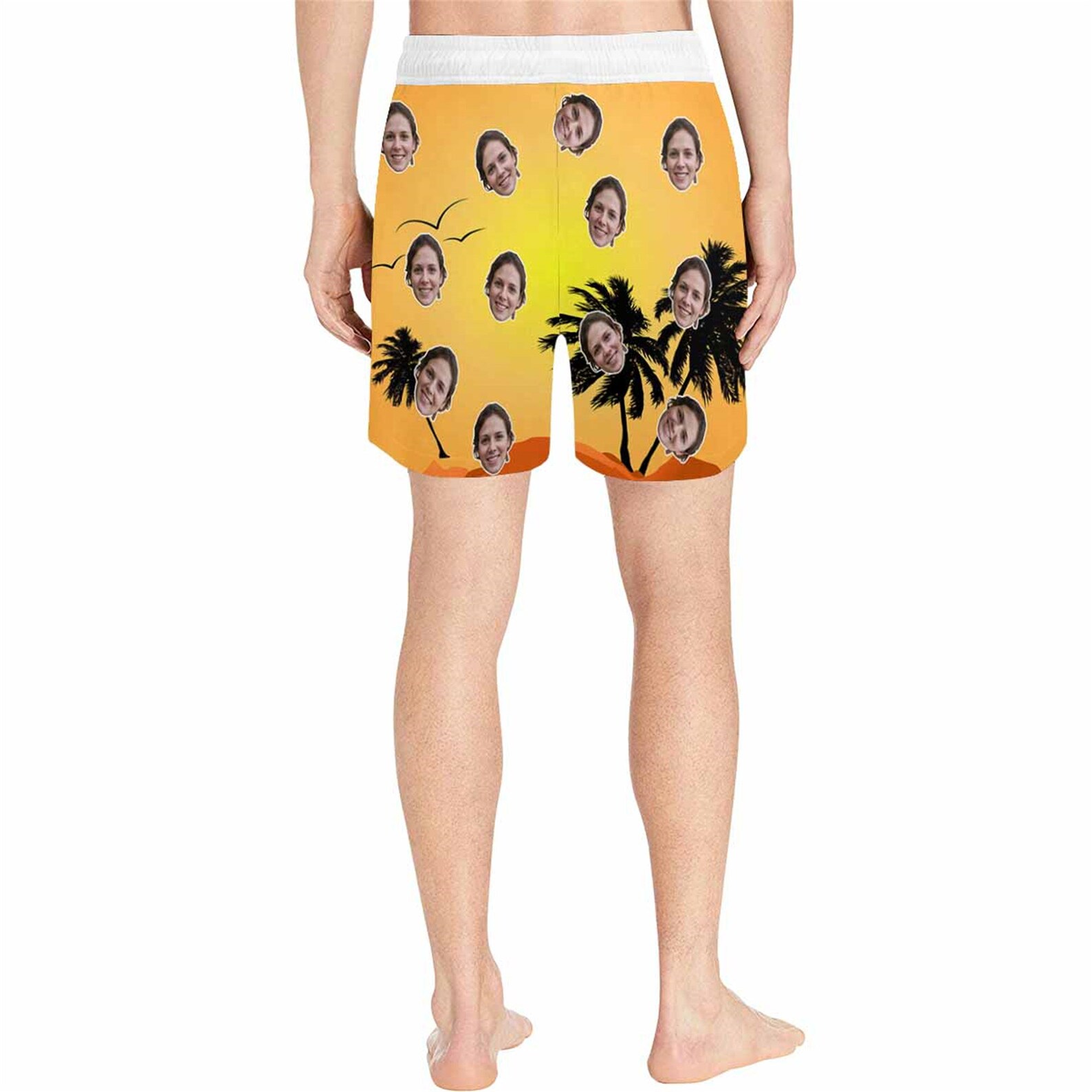 Custom Funny Swim Shorts With Faces My Pen Is Huge Customized Etsy