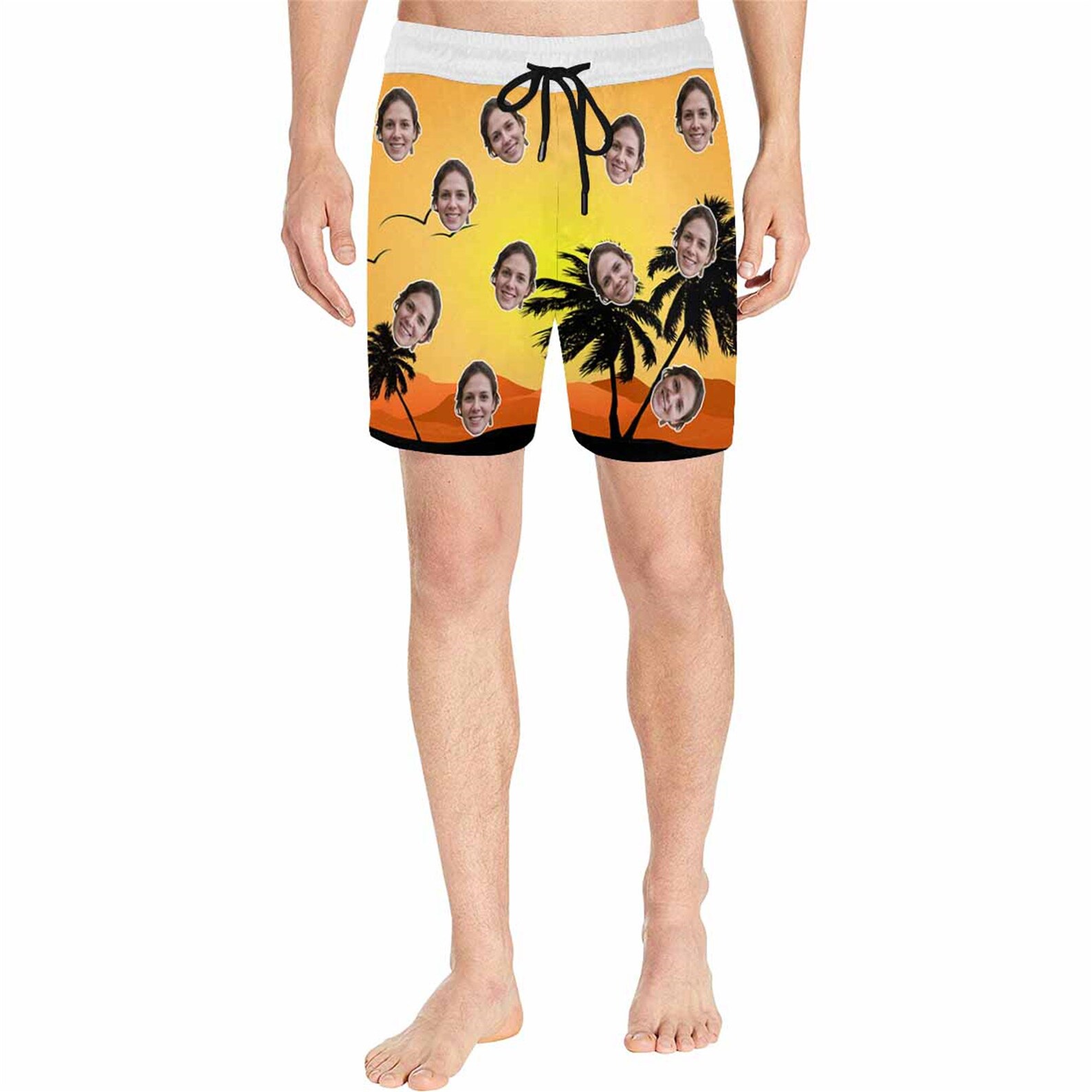 Custom Funny Swim Shorts With Faces My Pen Is Huge Customized Etsy
