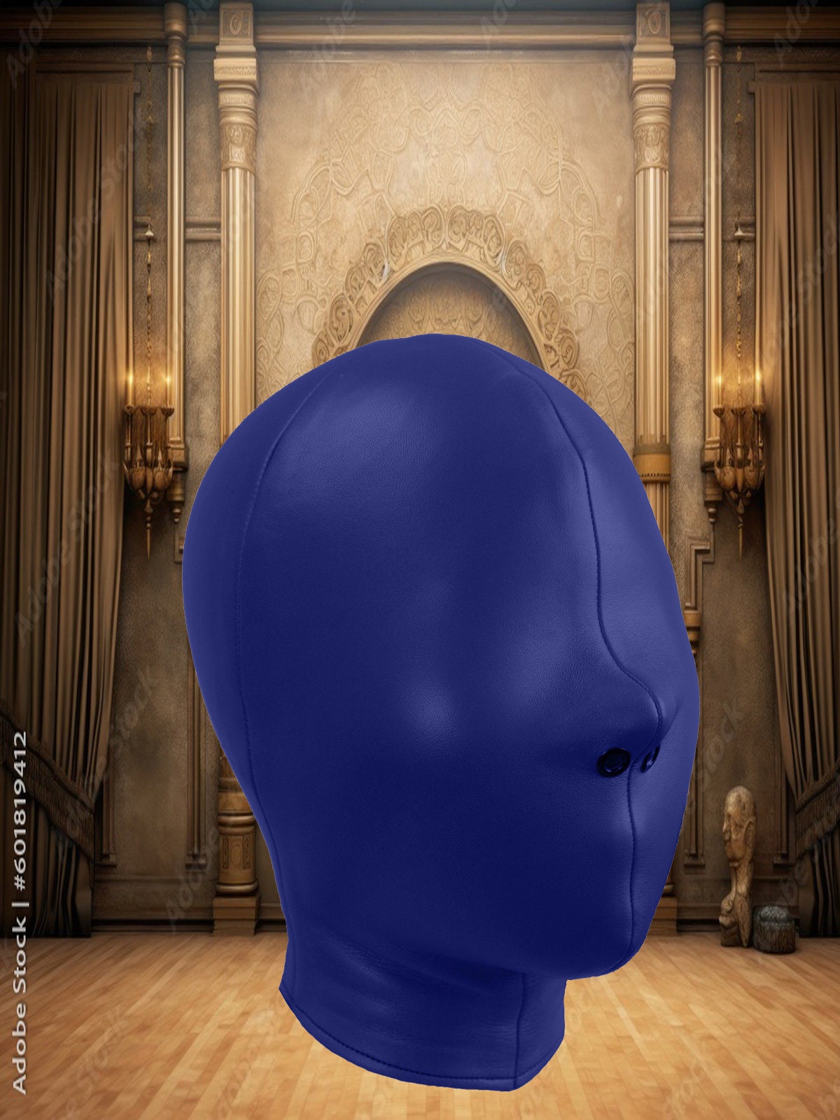 Real Leather Bondage Submissive GIMP Hood Adult Halloween Full Face ...