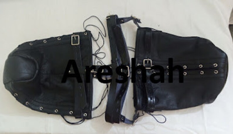 Locking Submissive Into a Skin Tight Leather Bondage Bitchsuit Legs ...