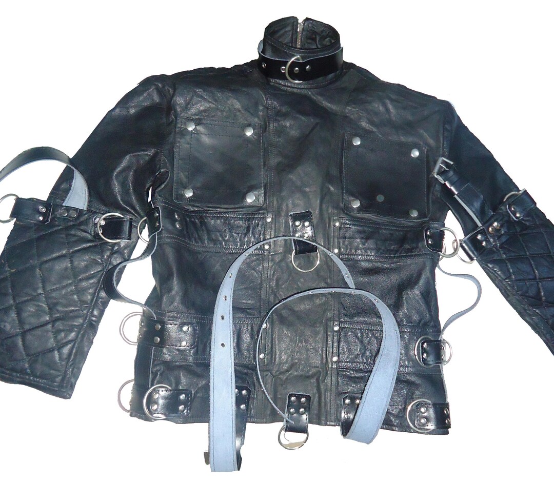 Real Leather Straitjacket Harness, Asylum Binder Restraints Shirt ...