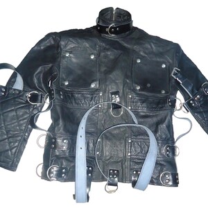 Real Leather Straitjacket Harness, Asylum Binder Restraints Shirt ...