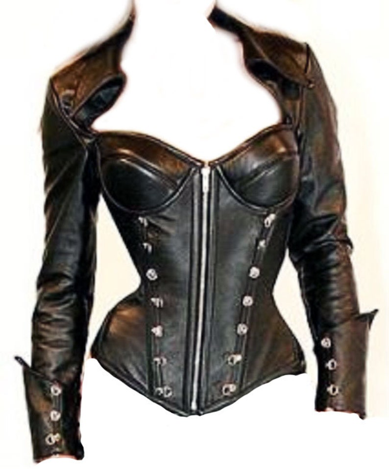 Real Leather Women Sexy Slimming Waist Trainer Cincher Corset Etsy
