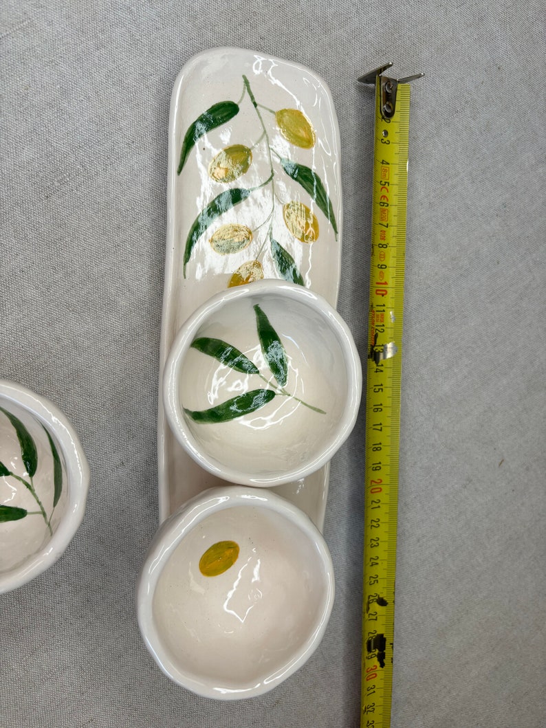Handmade and Hand Painted Snack Plate «olives » - Etsy