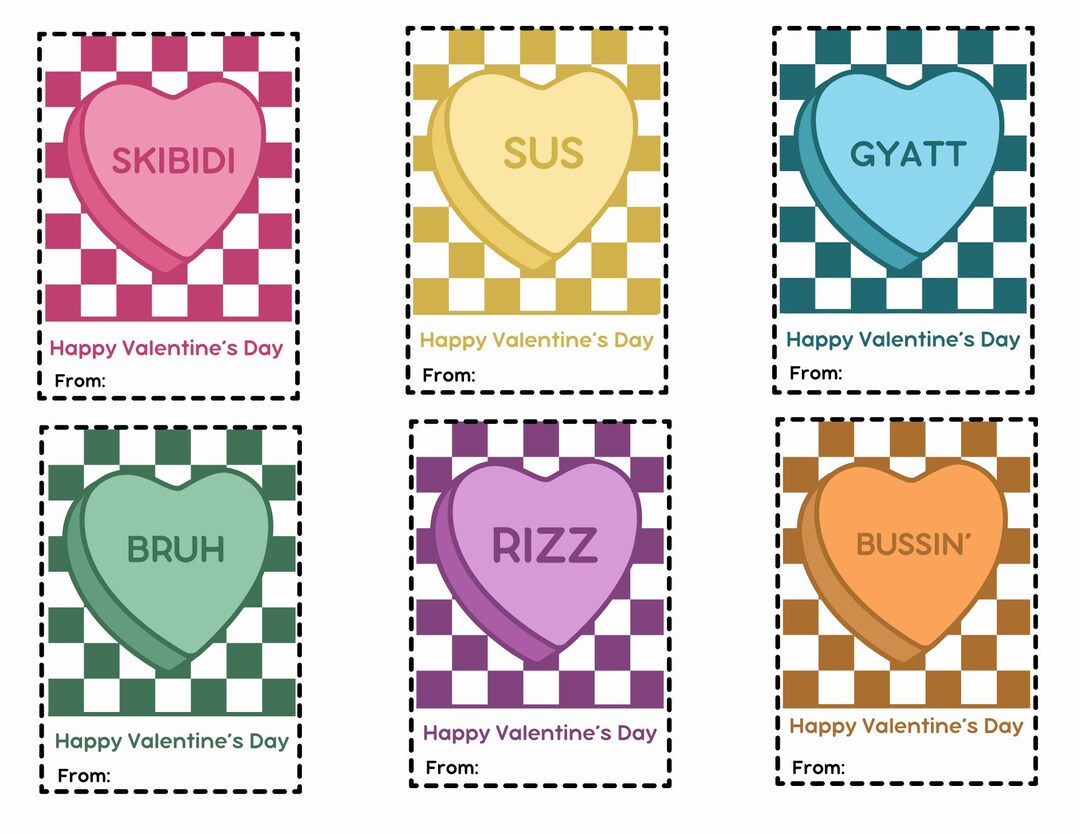 Funny Printable Classroom Valentine, Teen Tween School Valentines, Boys ...