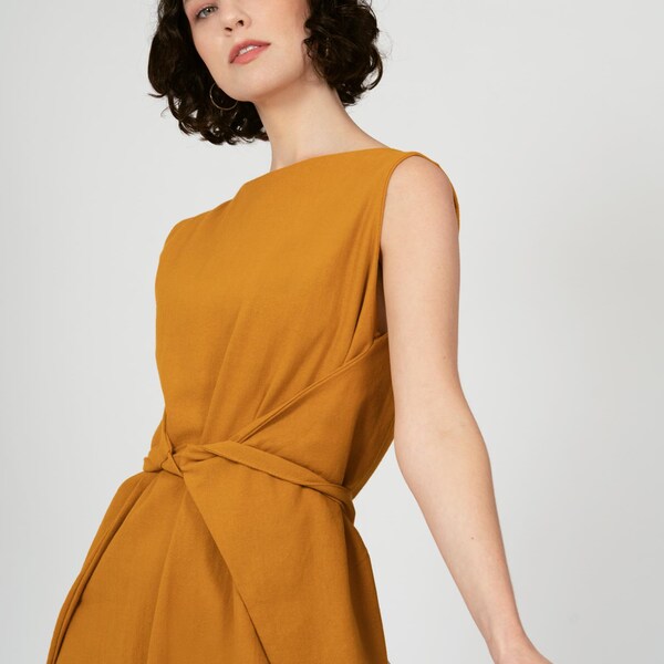 Mustard Dress - Etsy