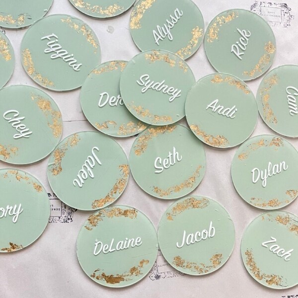 Escort Card Coaster - Etsy