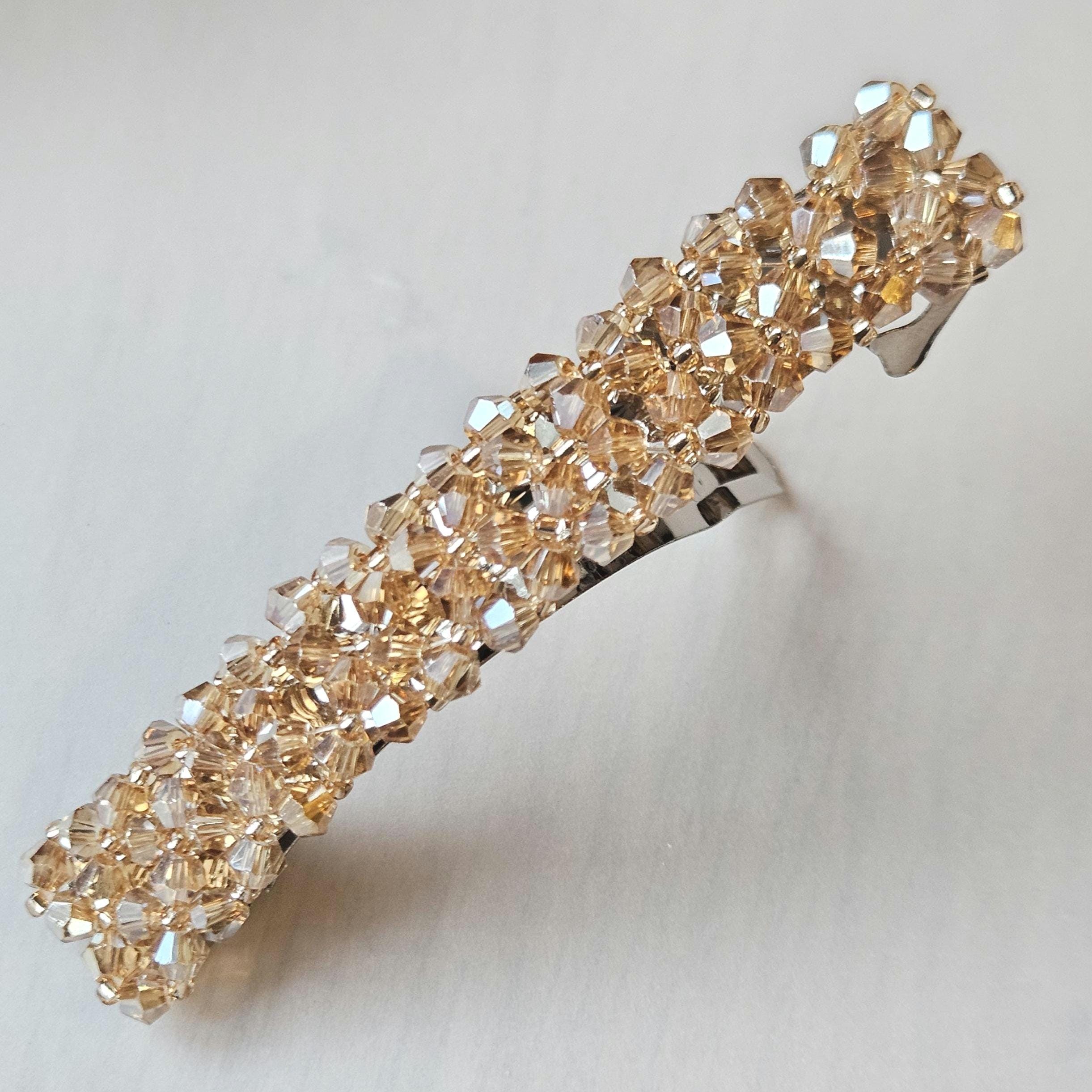 Crystal French Barrette: Lightweight Snap Hair Clip, Special Touch - Etsy