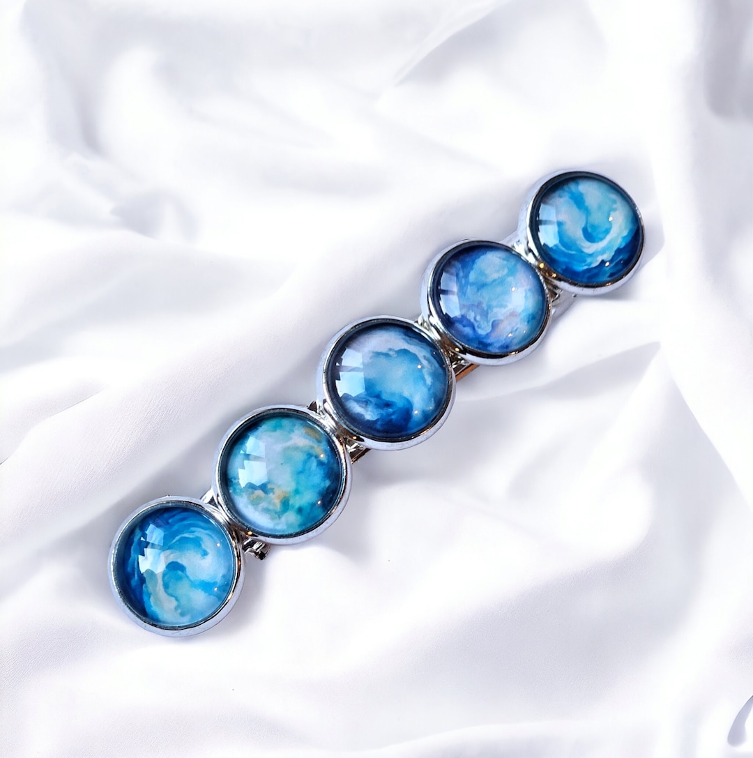 French Barrette Blue, Adult French Barrette, Hair Clips, Womens Hair ...