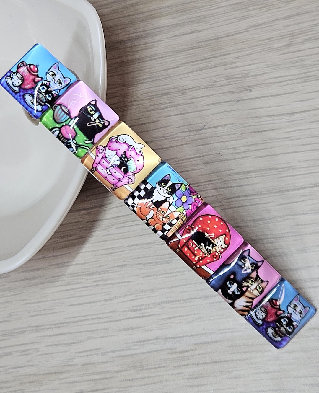 Cute Cats Hair Barrette for Women Thick Hair, French Barrette Secure ...