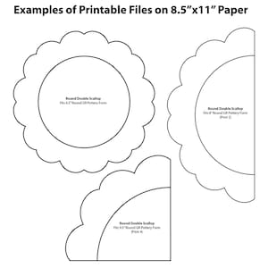 Round Heptagon Digital Rim Template Set for Clay, Templates for GR ...