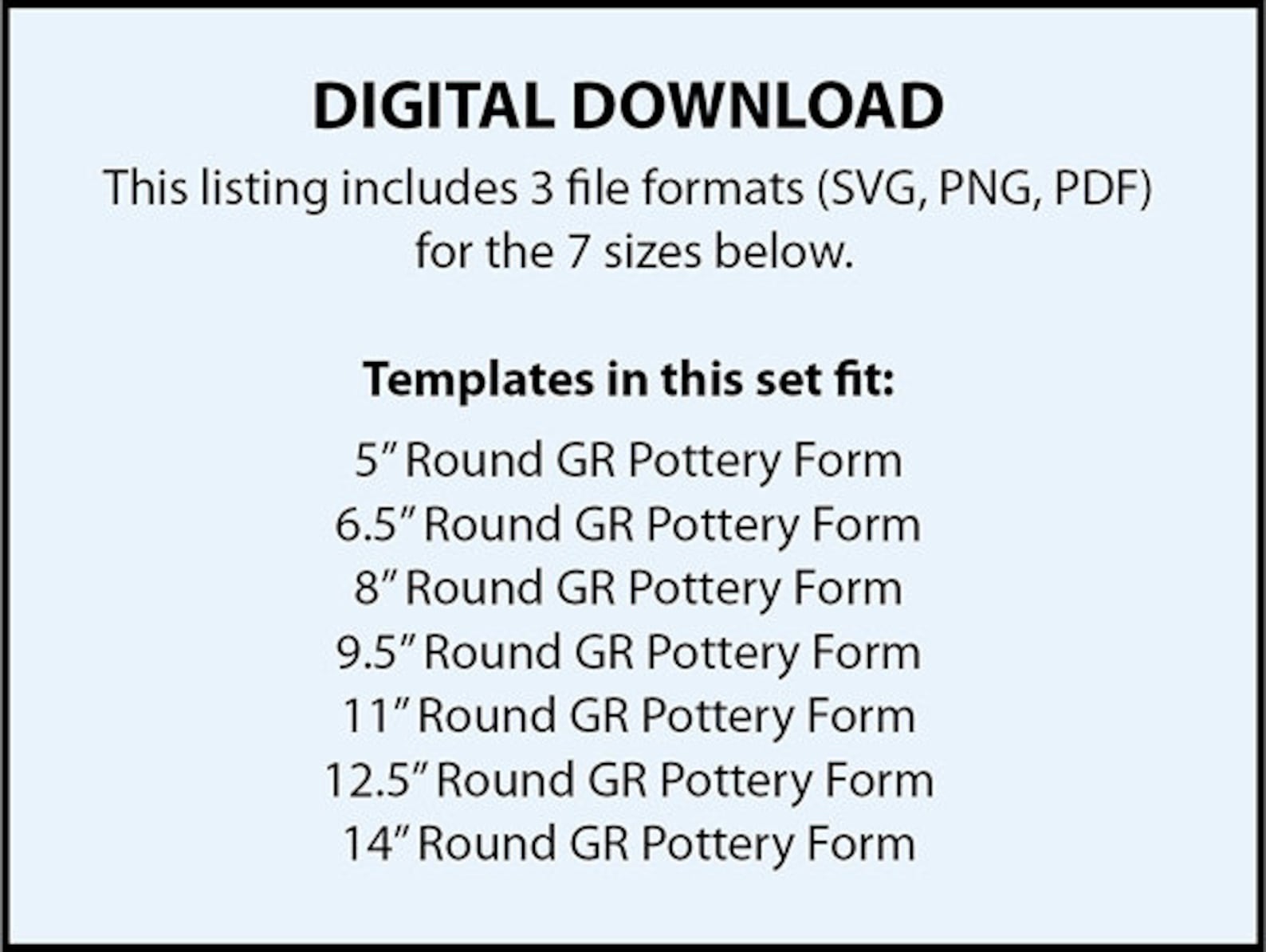 Round Heptagon Rim Template Set for GR Pottery Forms (digital Download ...