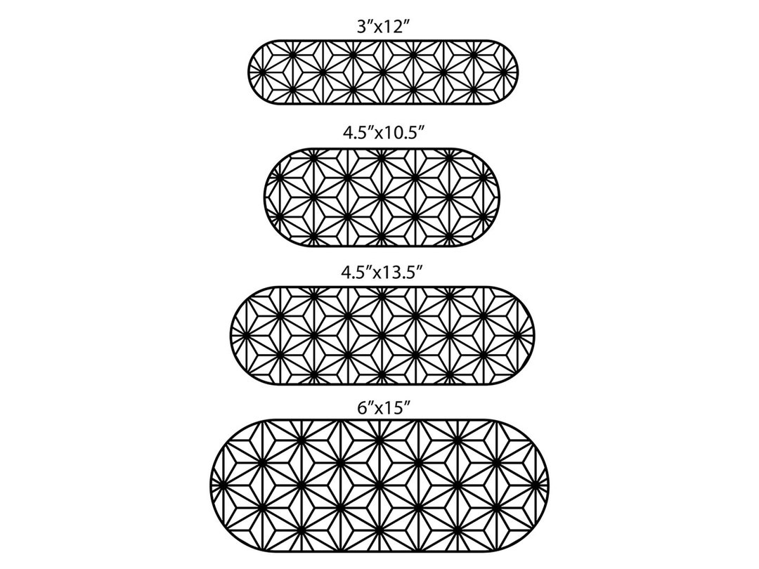 Nautical Stars Rounded Rectangle Stencil, Clay Stencil - Etsy