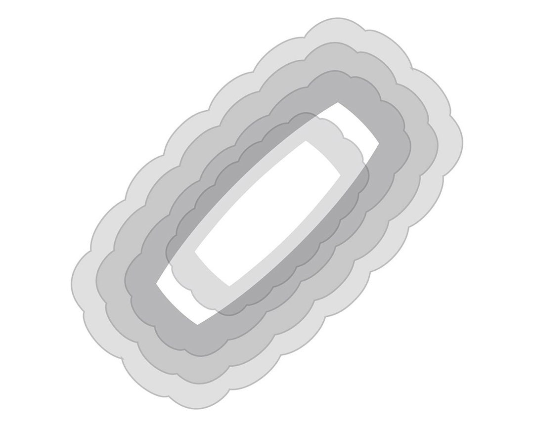 Spherical Rectangle Scallop Rim Templates for Clay - Etsy