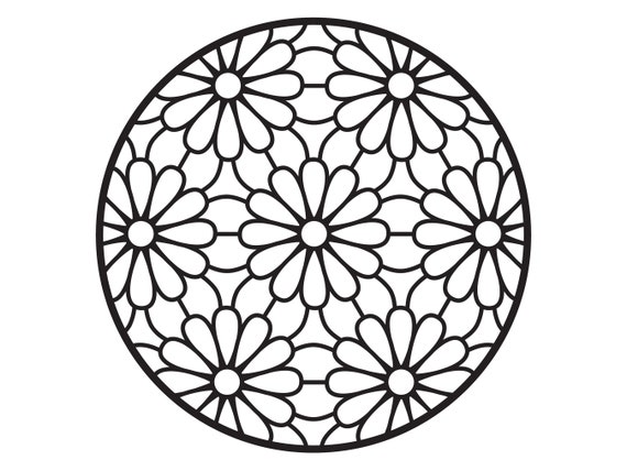 Daisy Lace Round Stencil Clay Stencil | Etsy