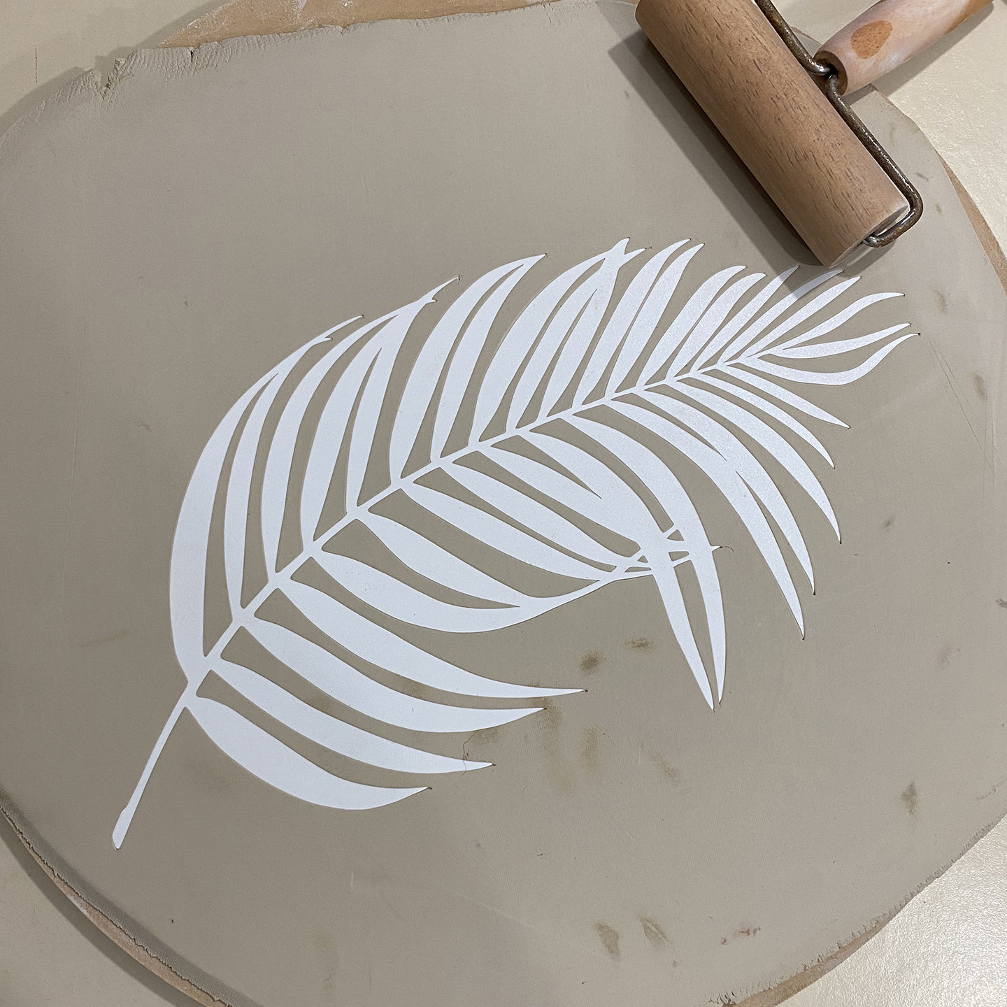 Palm Frond Stencil Clay Stencil - Etsy