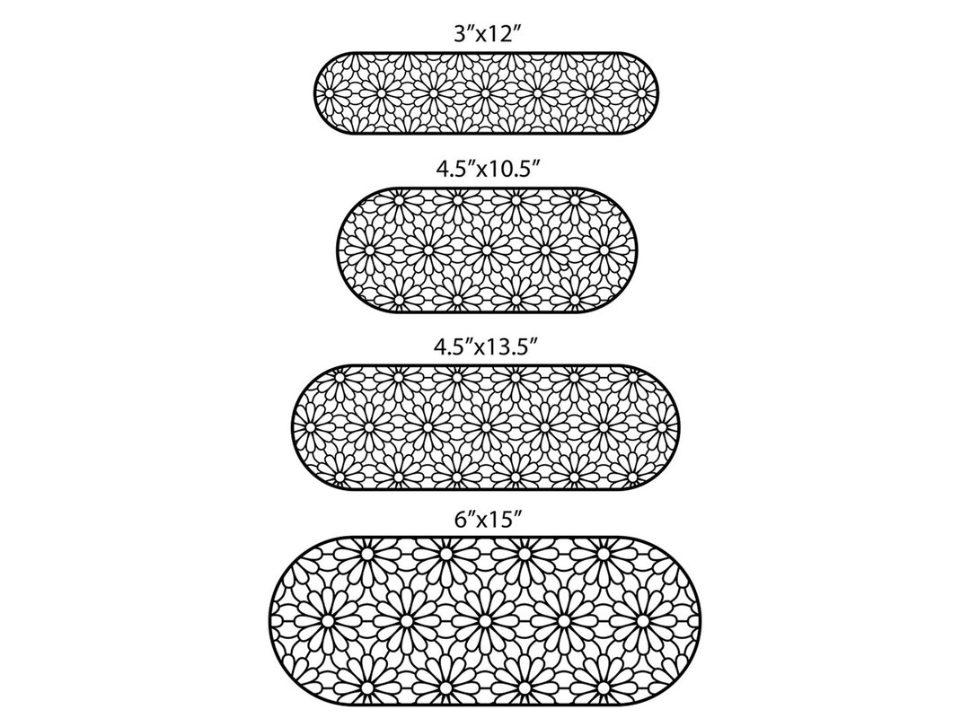 Daisy Lace Rounded Rectangle Stencil, Clay Stencil - Etsy