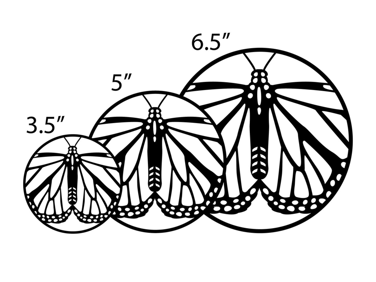 Butterfly Round Stencil Clay Stencil - Etsy