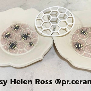 Honeycomb Round Stencil, Clay Stencil - Etsy