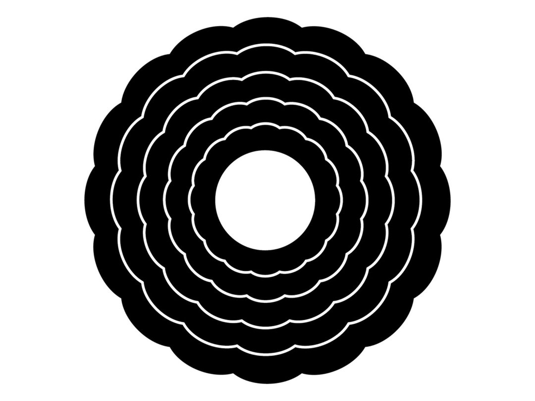 Round Multi Scallop Digital Rim Template Set for Clay, Templates for GR ...