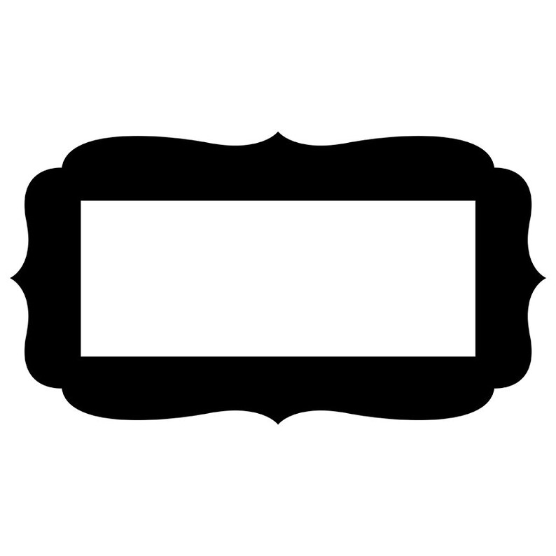 Rectangle Flourish 2 Digital Rim Template Set for Clay, Templates for ...