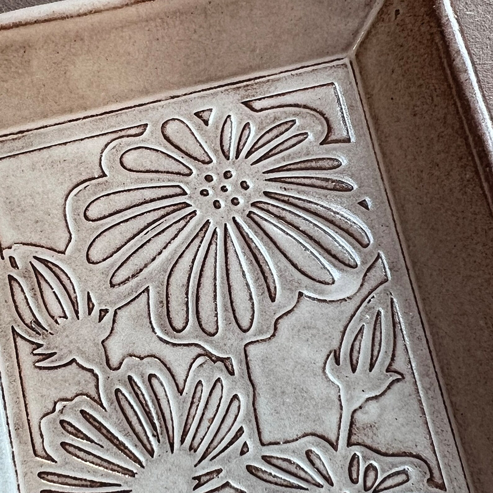 Daisy Rectangle Stencil 3.5x6.5", Clay Stencil - Etsy