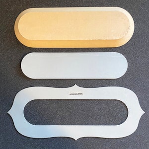 Rounded Rectangle Flourish Digital Rim Template Set for Clay, Templates ...