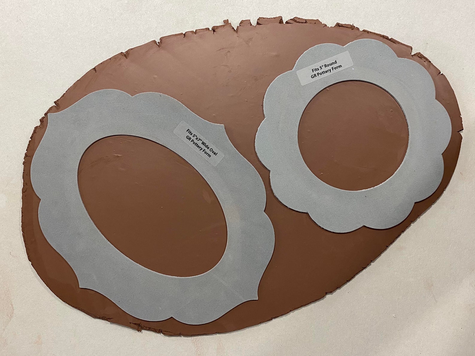 Oval Scallop Foam Templates With Cutouts for Clay - Etsy