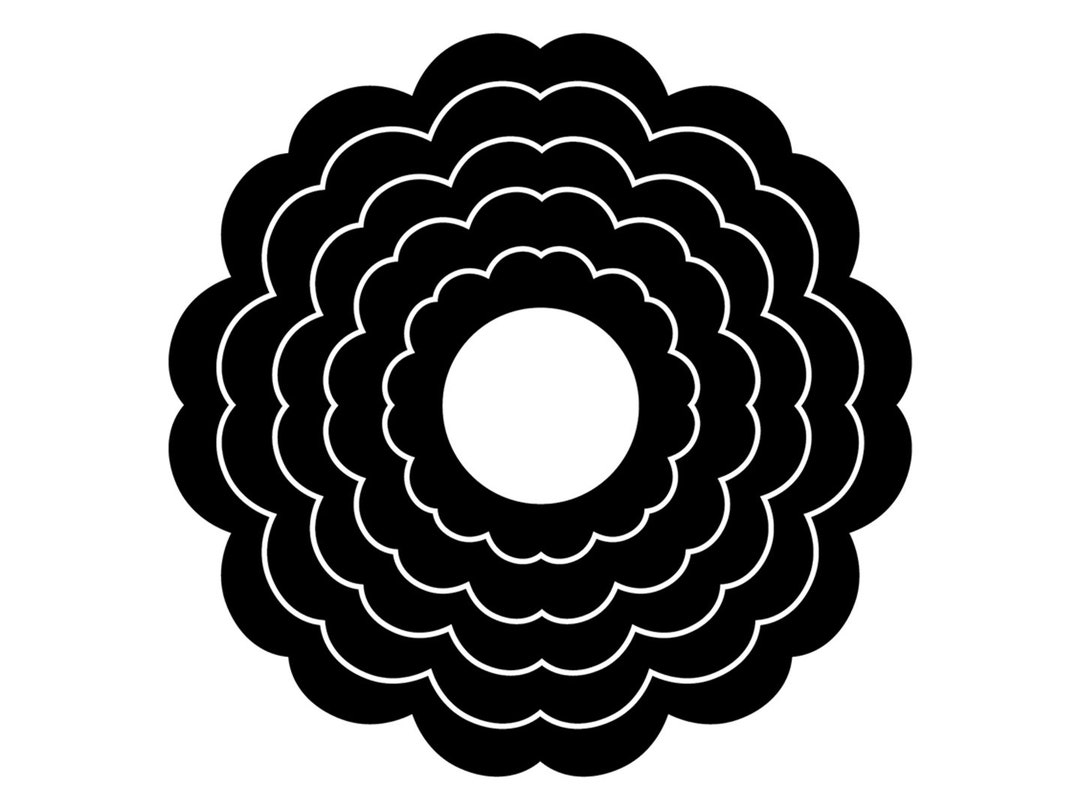 Round Double Scallop Digital Rim Template Set for Clay, Templates for ...