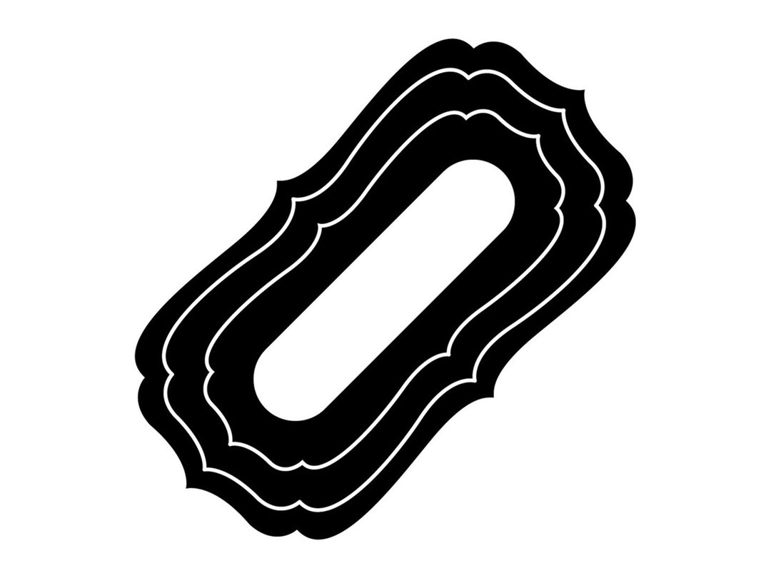 Rounded Rectangle Flourish Digital Rim Template Set for Clay, Templates ...