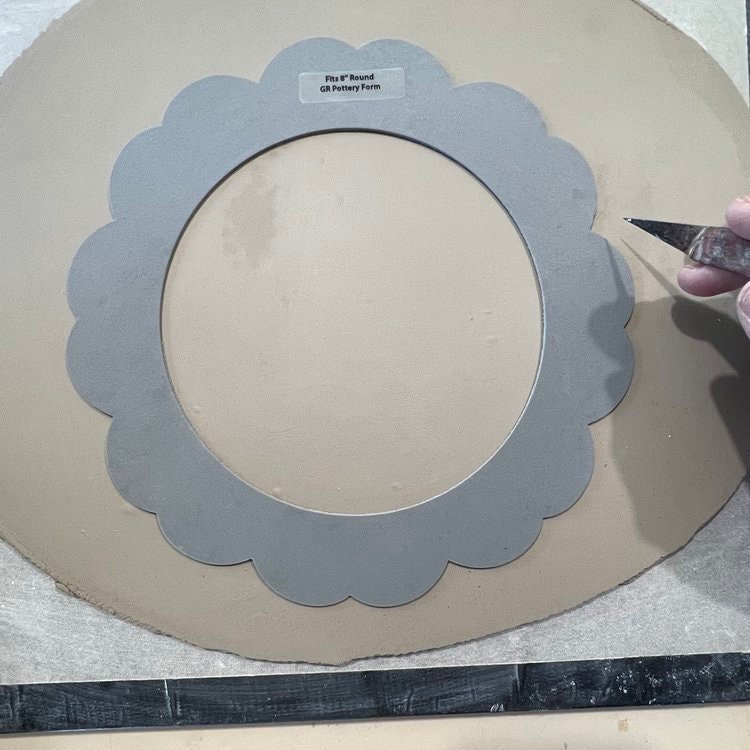 Round Double Scallop Digital Rim Template Set for Clay, Templates for ...