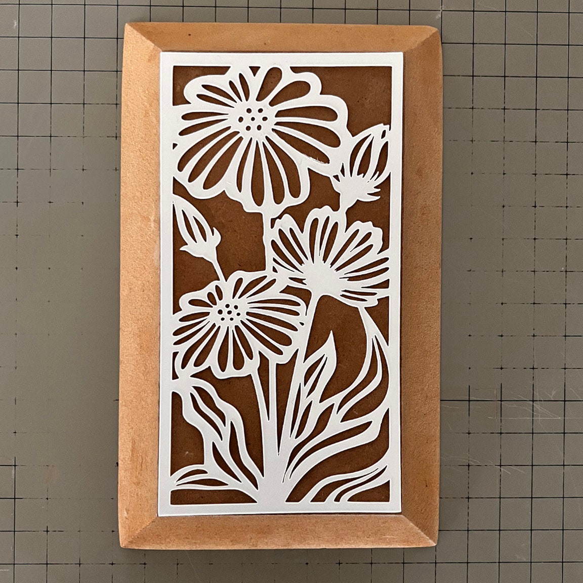 Daisy Rectangle Stencil 3.5x6.5", Clay Stencil - Etsy