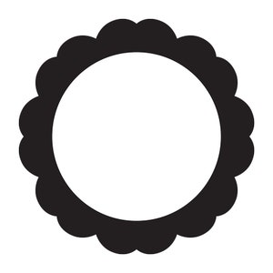 Round Double Scallop Digital Rim Template Set for Clay, Templates for ...