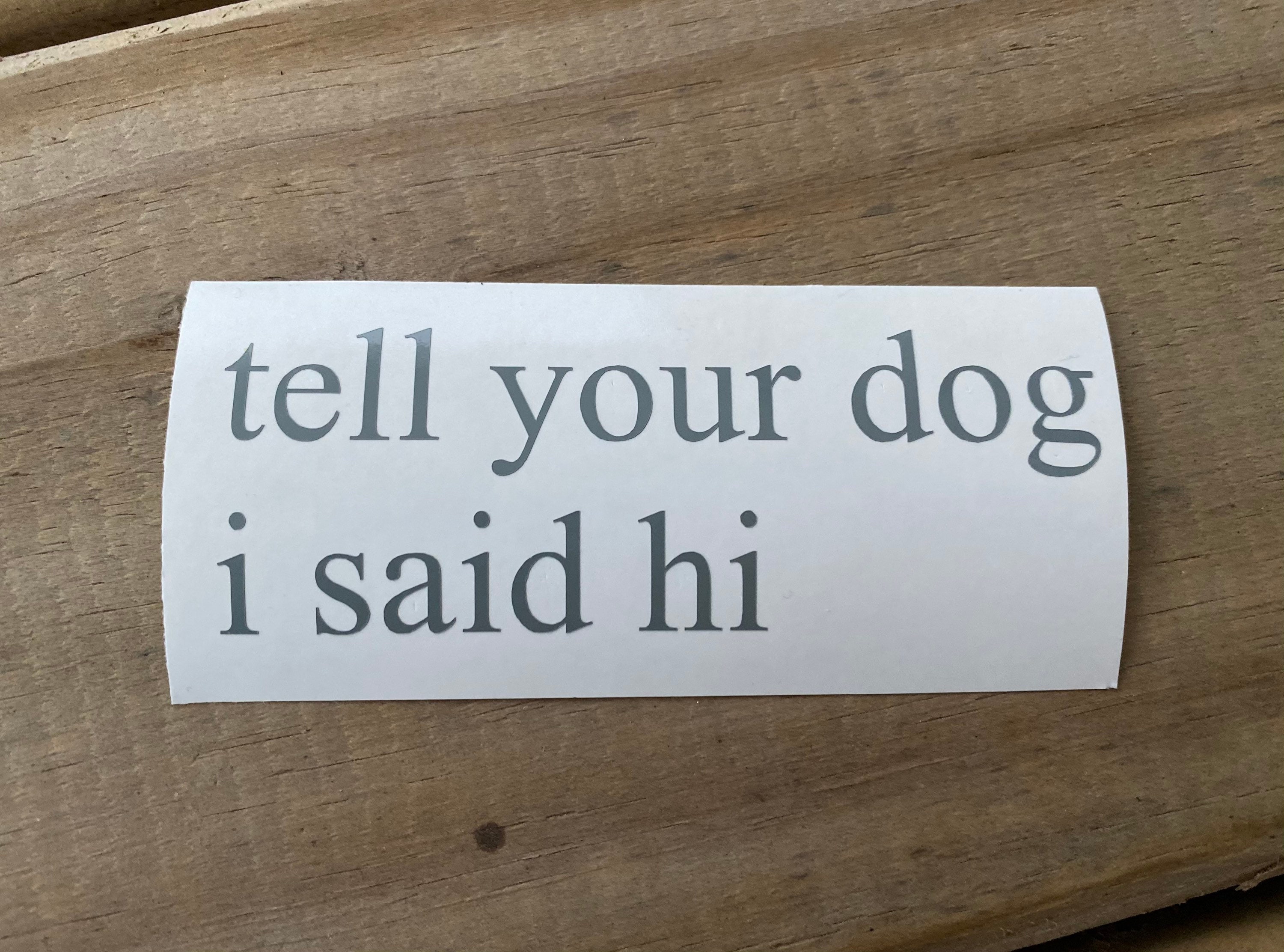 Tell Your Dog I Said Hi Decal Dog Dad Decal Laptop Decal | Etsy