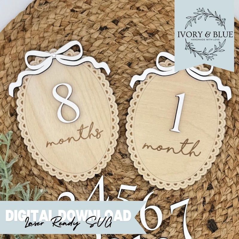 Baby Monthly Milestone Svg - Etsy