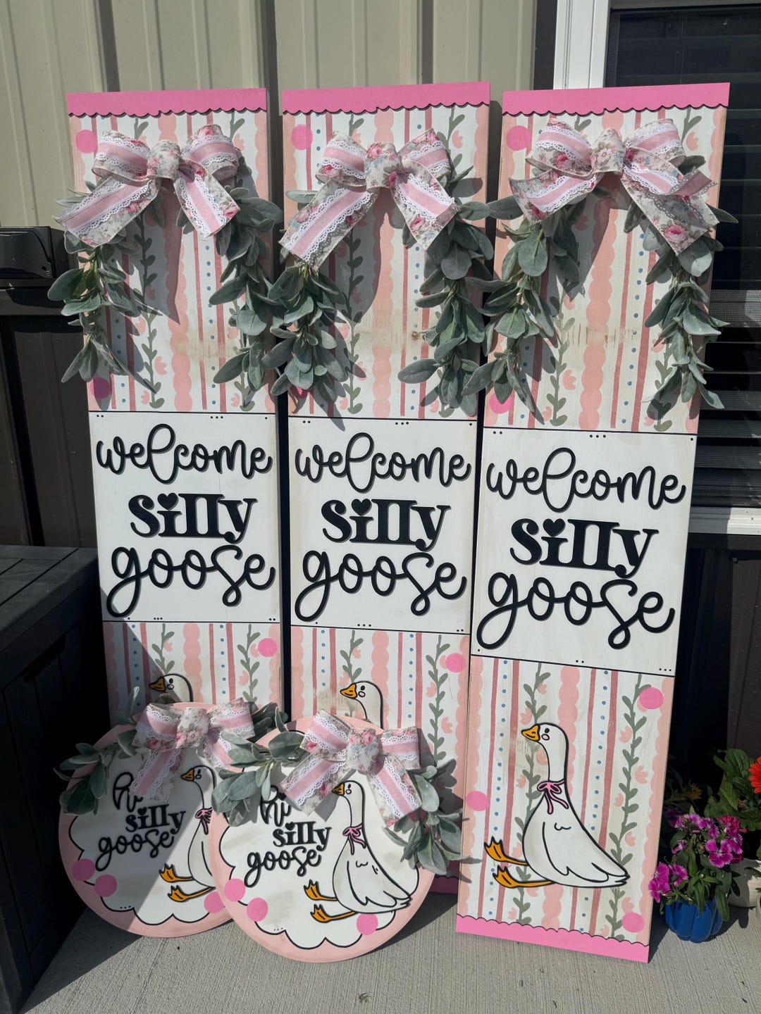 Silly Goose Porch Signs | Decor | Welcome | Door Hanger | Porch Leaner ...