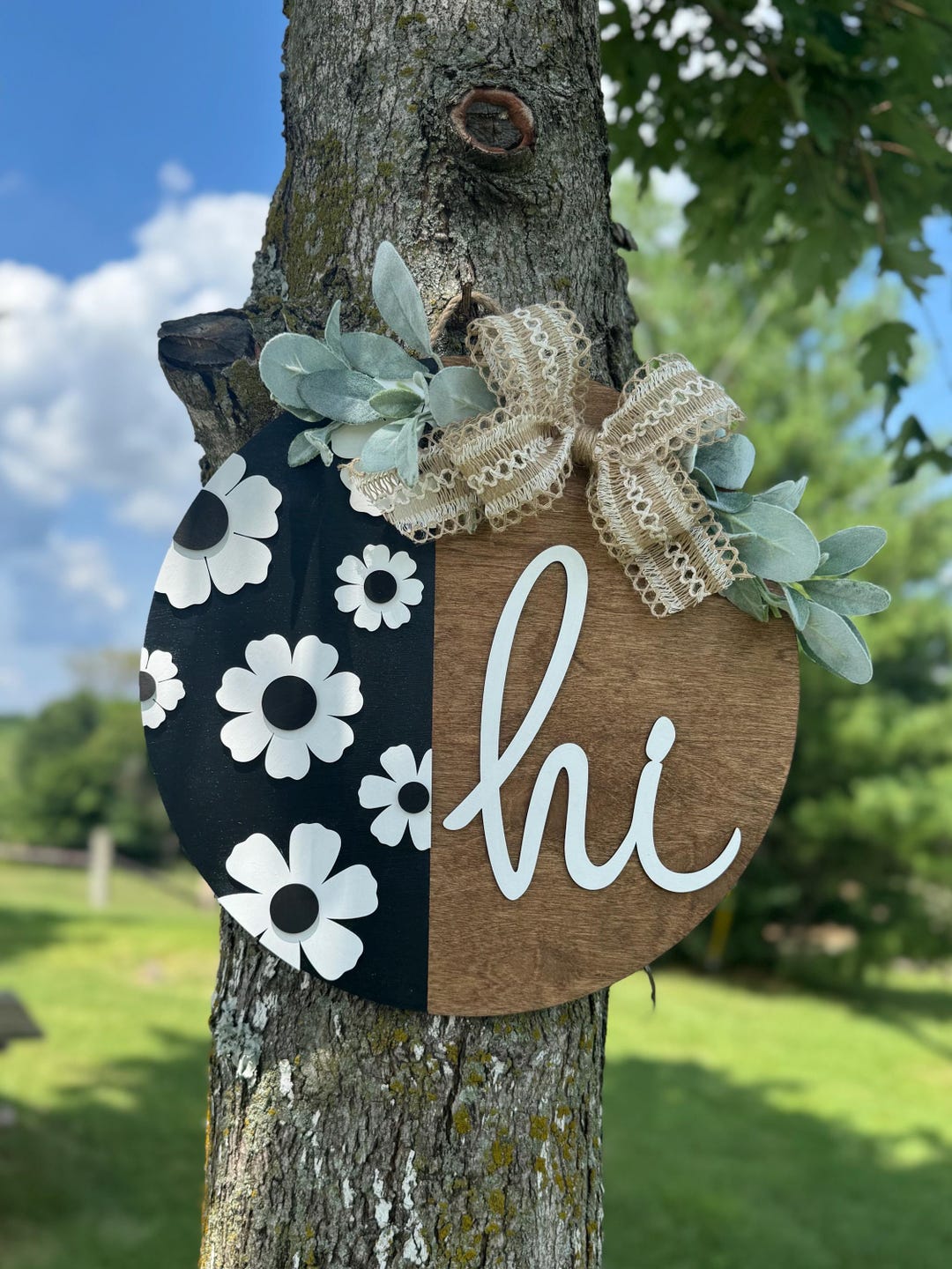 Neutral BW Porch Set | Decor | Welcome | Door Hanger | Porch Leaner ...