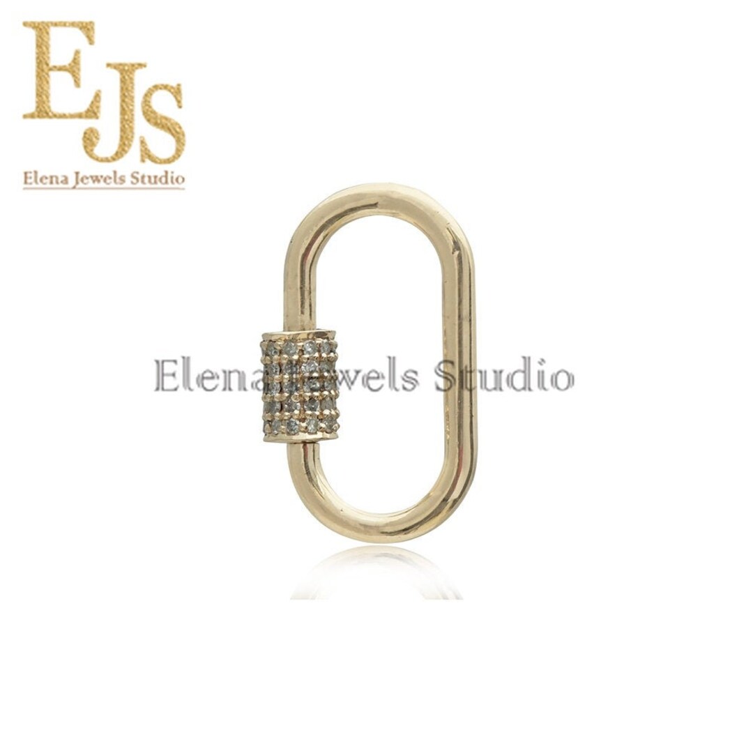 14k Gold Diamond Lock Finding: Handmade Jewelry Making (22x12mm) - Etsy